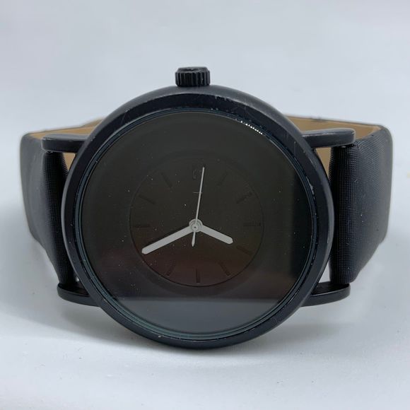 Accessories | Sinobi Mens 42mm Quartz Watch Black Dial Leather Band ...
